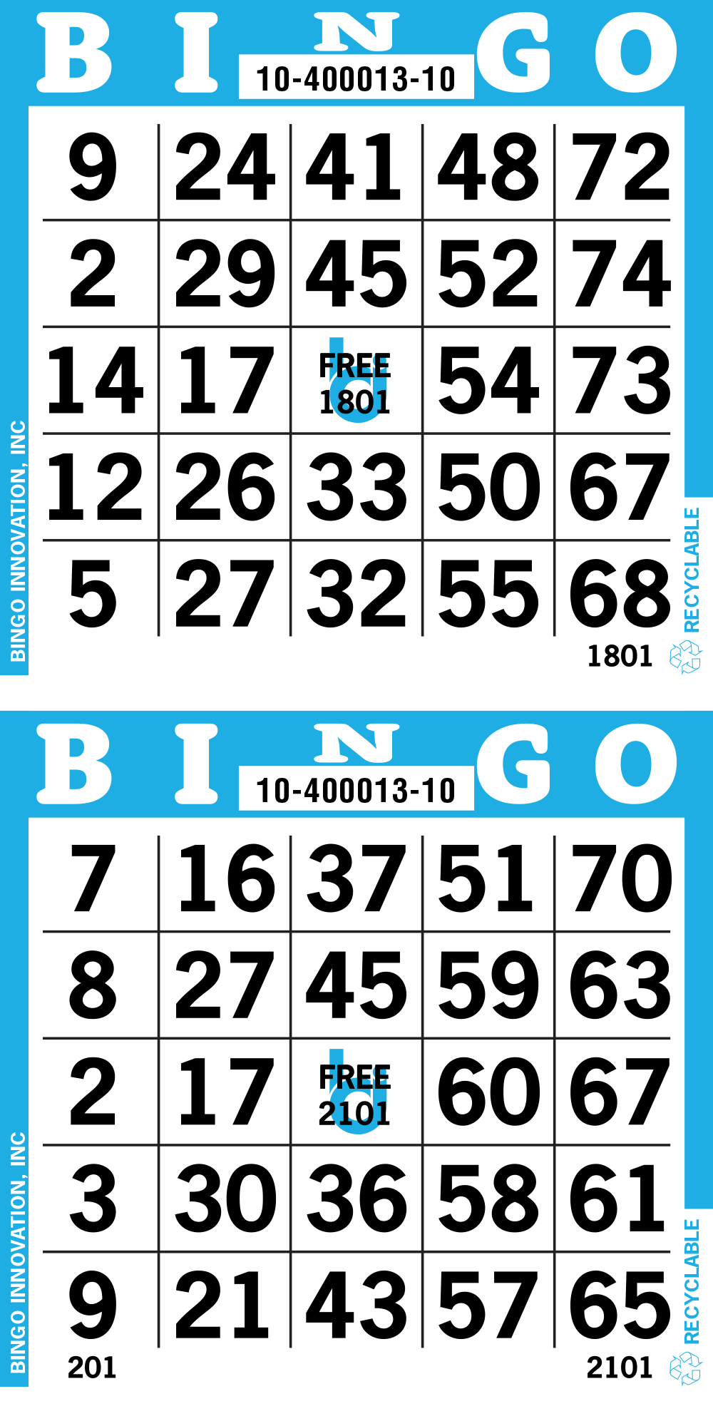 2on Bingo Paper By The Bundle – Bingo Innovation