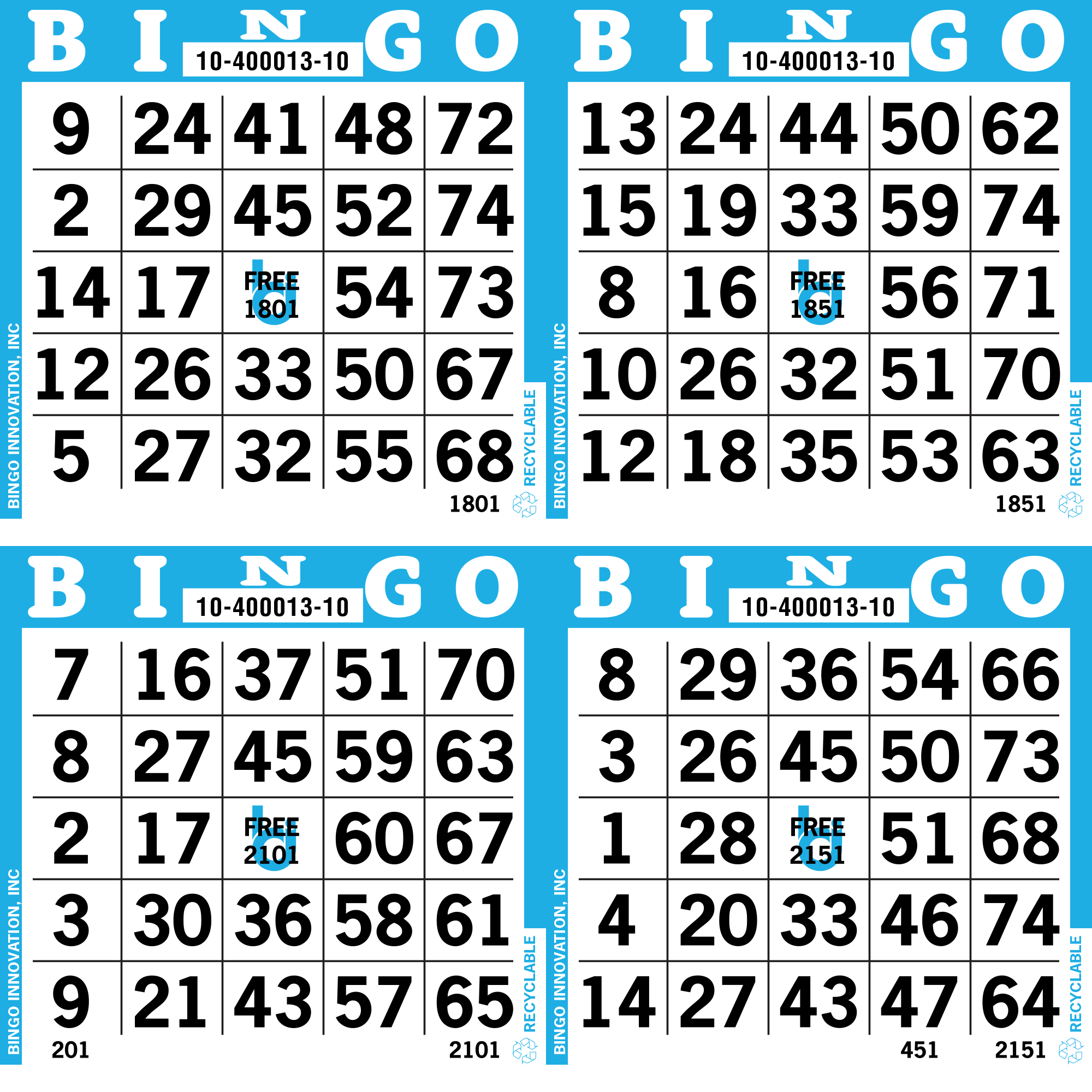 4on Bingo Paper By The Bundle – Bingo Innovation