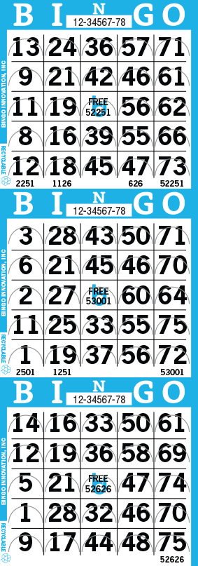 3on Pushout Bingo Paper by the Bundle 250 Sheets – Bingo Innovation