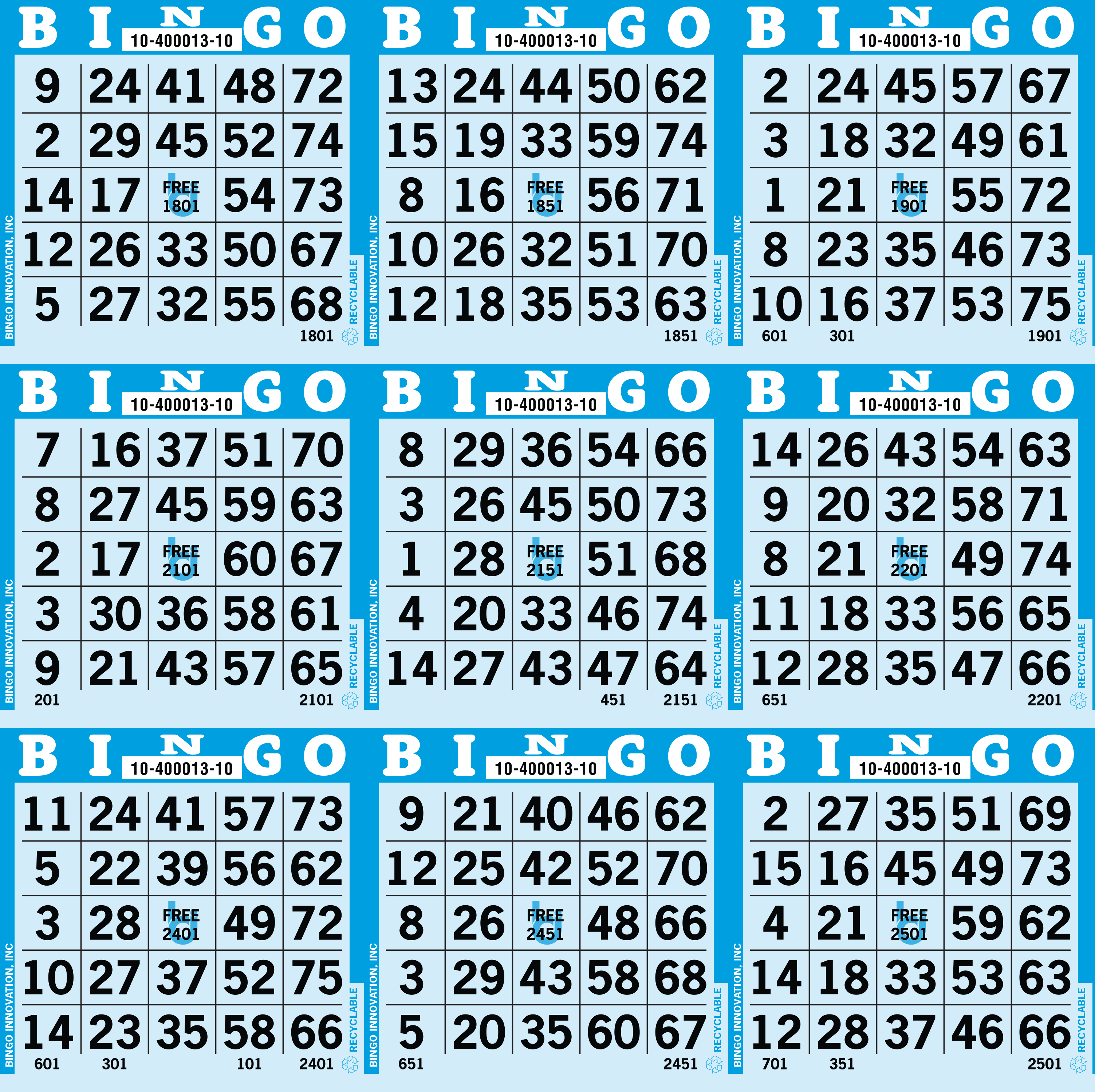 9on Tinted Bingo Paper By The Case 1,000 Sheets – Bingo Innovation