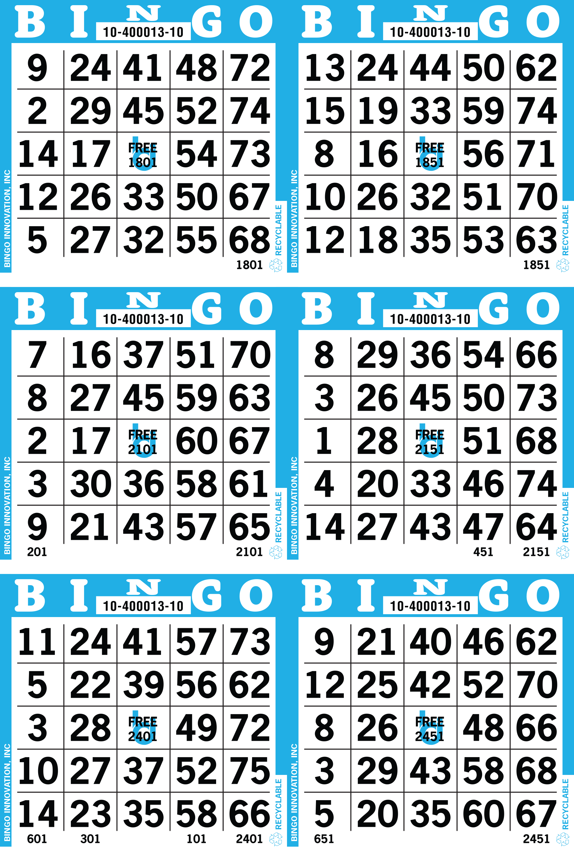 6on Bingo Paper By The Case 1,500 Sheets – Bingo Innovation
