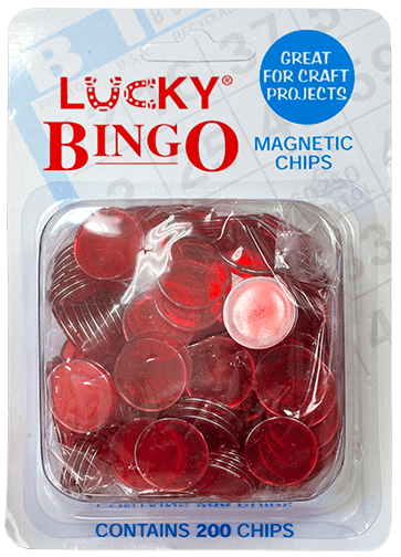 Packages of 200 Magnetic Bingo Chips, Metal Ring Inside of Chips ...