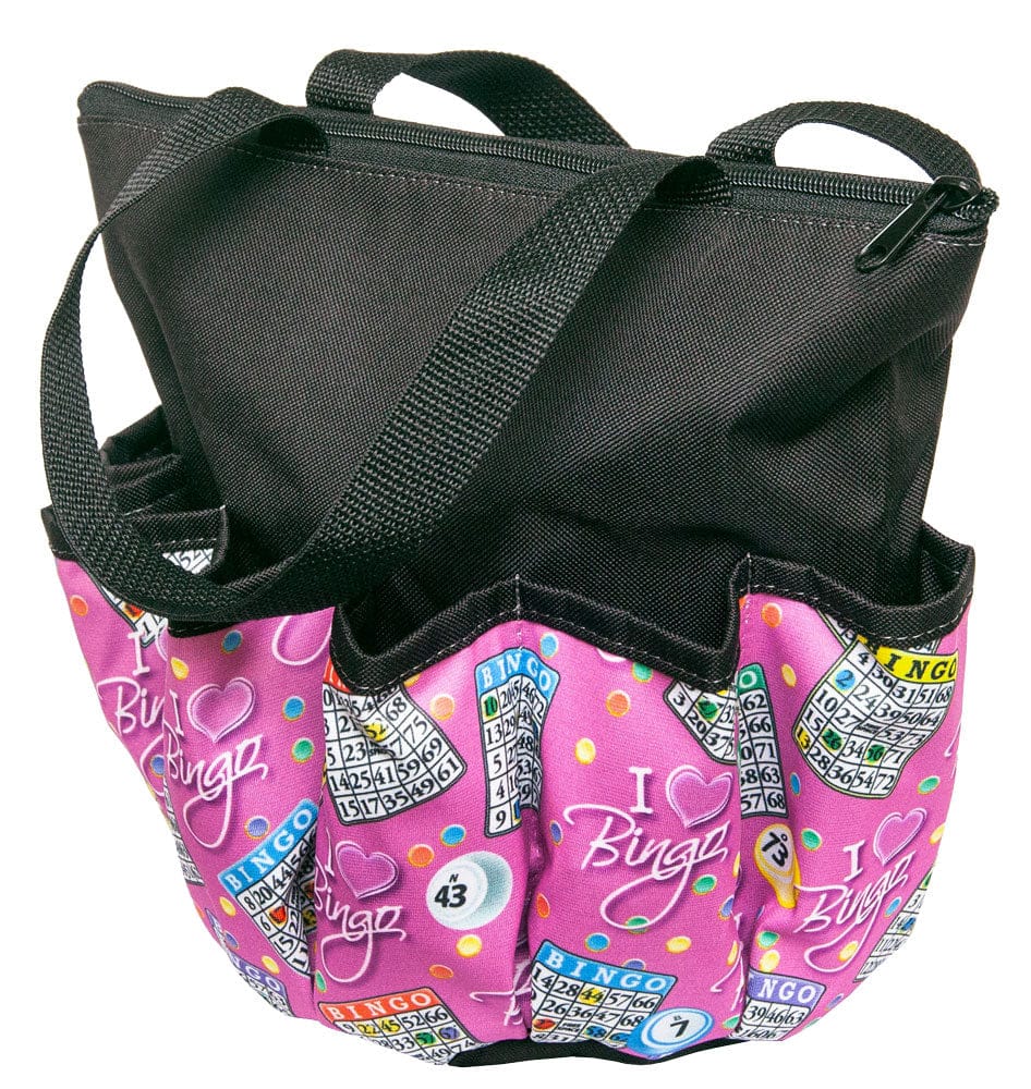 I Love Bingo Pink 10 Pocket Zipper Bag – Bingo Innovation